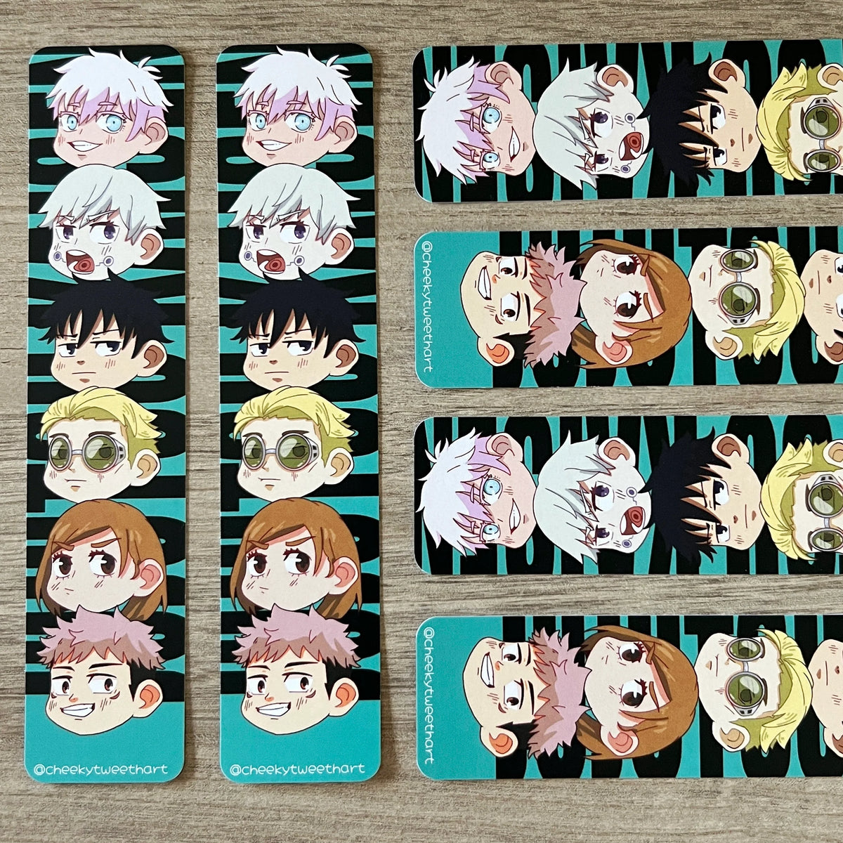 JJK Anime Chibi Bookmark - Gojo, Inumaki, Megumi, Nanami, Nobara, Yuji ...