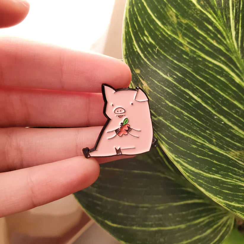 Hungry Pig Enamel Pin – BizBaz Club
