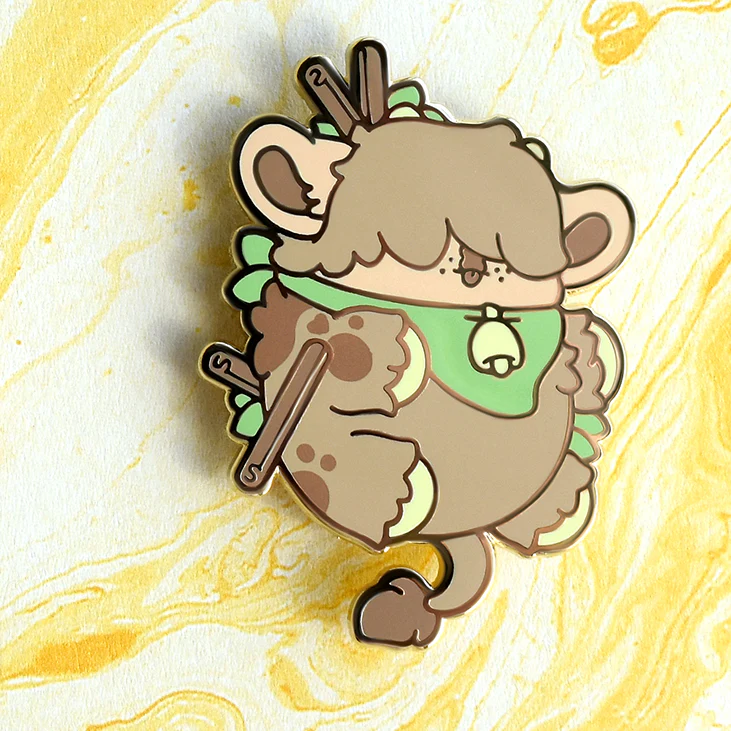 Churro the Cinnamon Cow Nugget Enamel Pin – BizBaz Club