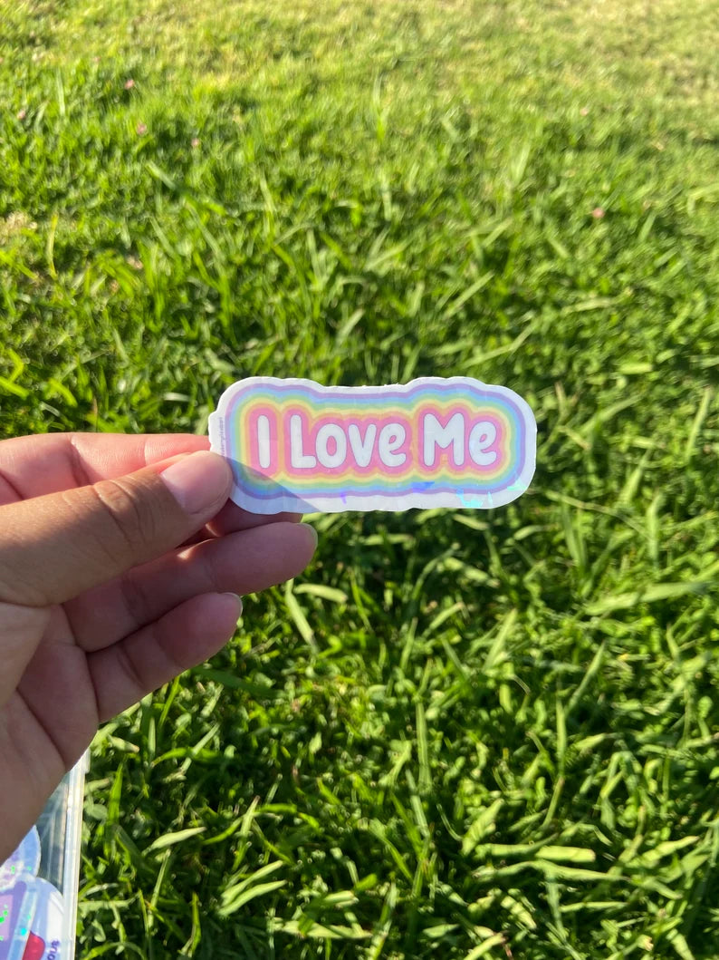 I Love Me sticker - Pastel Sticker - Cute Pride Sticker – BizBaz Club