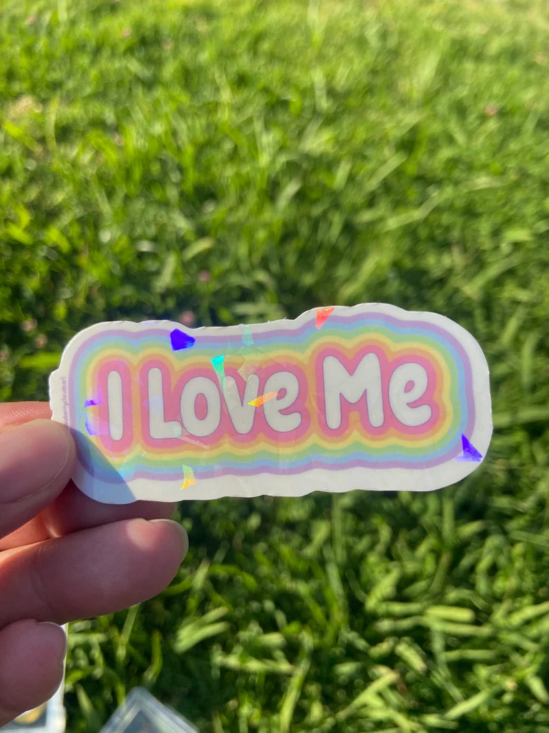I Love Me sticker - Pastel Sticker - Cute Pride Sticker – BizBaz Club